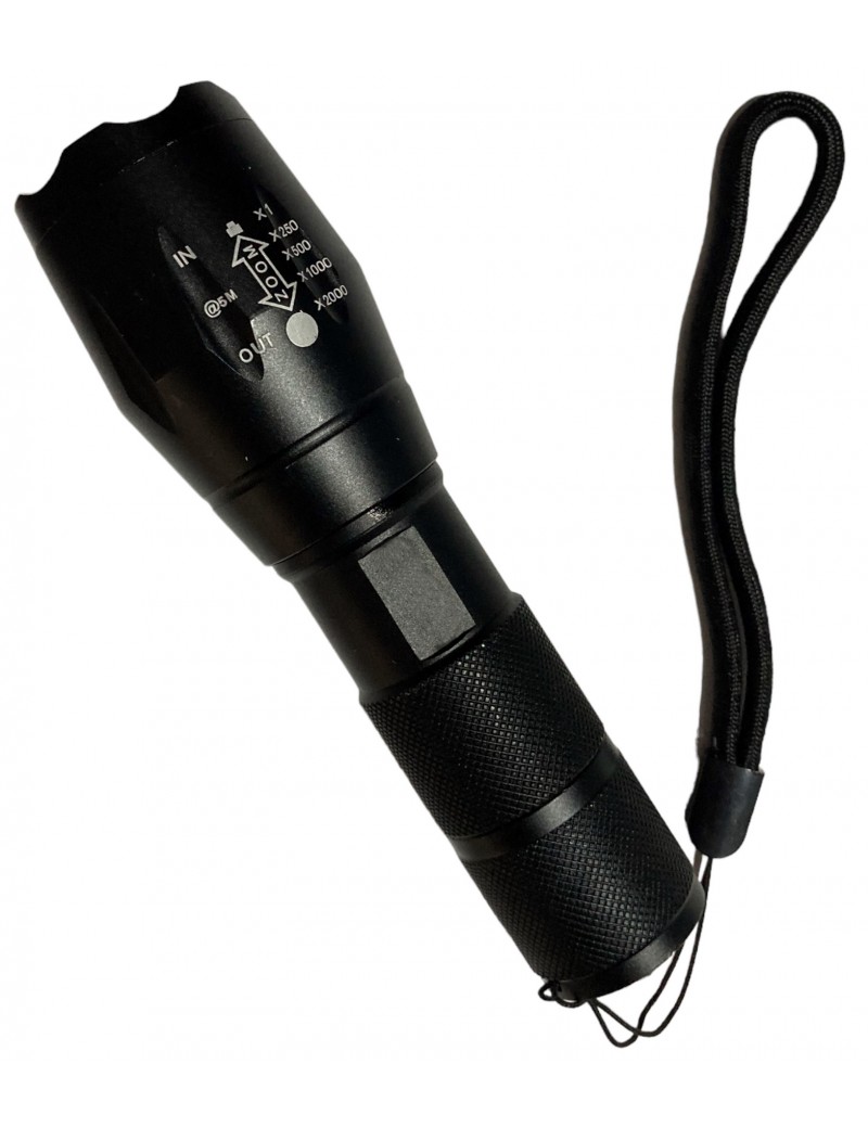 Linterna Táctica LED recargable 1200 Lumens con 5 funciones